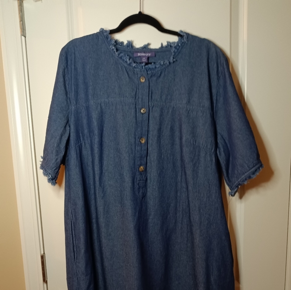 Roaman's | Dresses | Shes Ready For The Hayride Denim Dress Lets Go ...